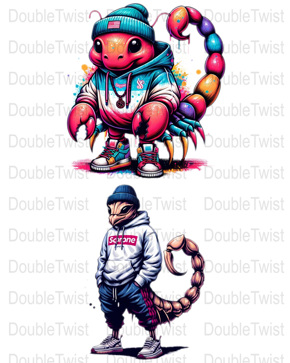 Urban Graffiti Scorpion Pngs, Streetwear Inspired Digital Art, Colorful ...