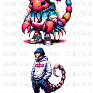 Urban Graffiti Scorpion Pngs, Streetwear Inspired Digital Art, Colorful ...