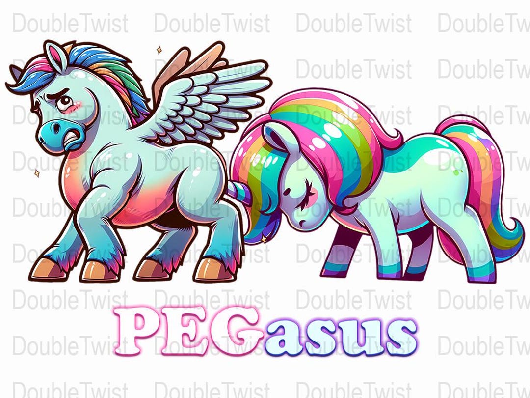 Funny Pegasus PNG, Humorous Adult Pegasus Clipart, Cute Unicorn Pegasus ...