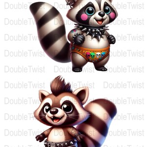 Baby Punk Rock Raccoon PNG Clipart, Cute Animal Graphics, Tattoo Style ...