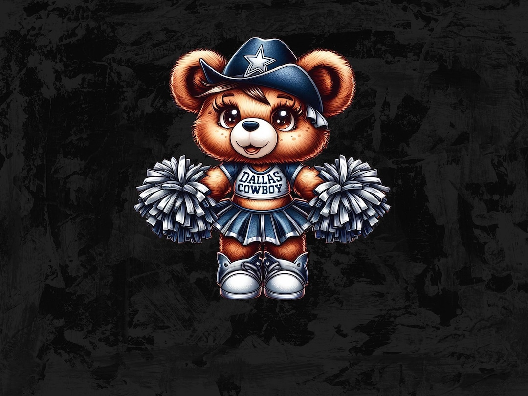 Dallas Cowboy Cheerleader Teddy Bear PNG Quirky - Etsy Australia