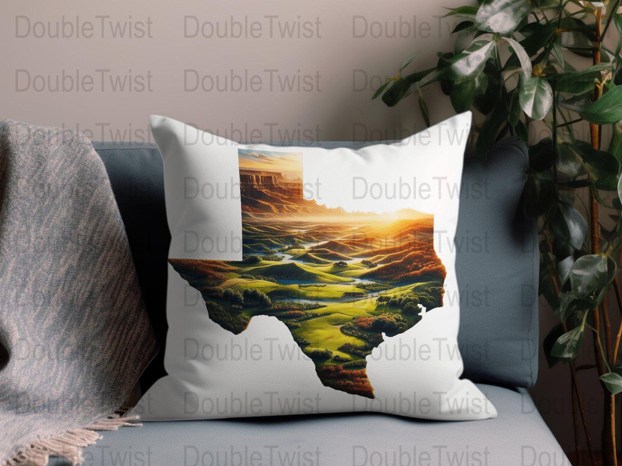 Texas Scenery Outline PNG, Diverse Texas Landscapes Illustration, Wall ...