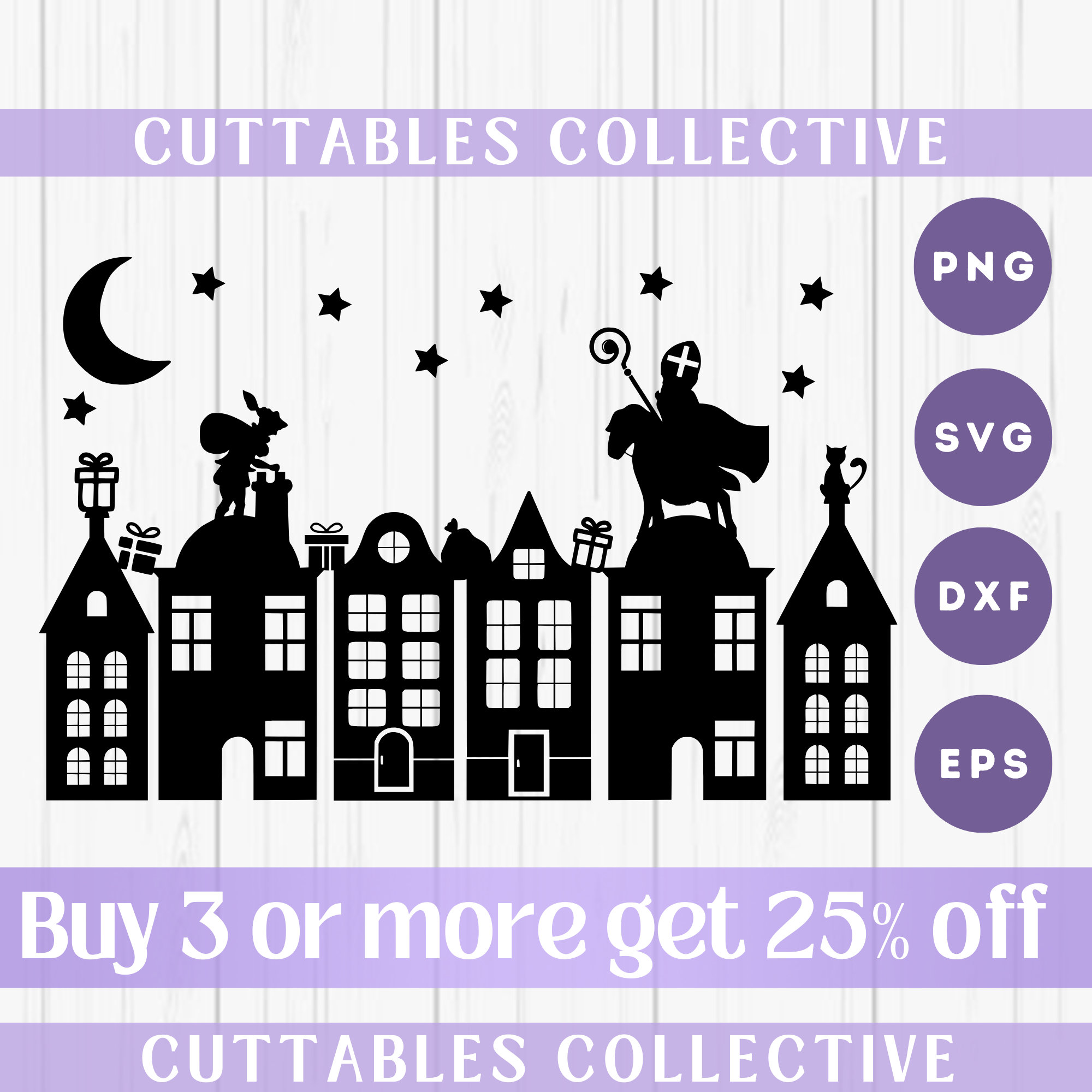 Sinterklaas SVG Kaart Sint En Piet Sinterklaas Cricut - Etsy