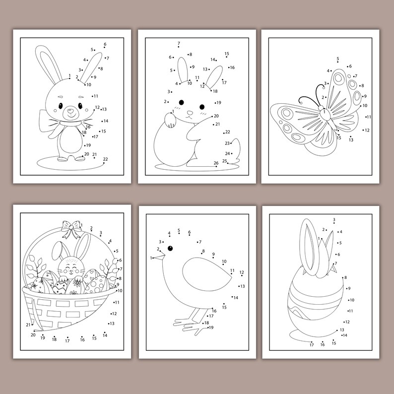 30 Easter Connect the Dots Activities, Happy Easter, Kids Activity ...