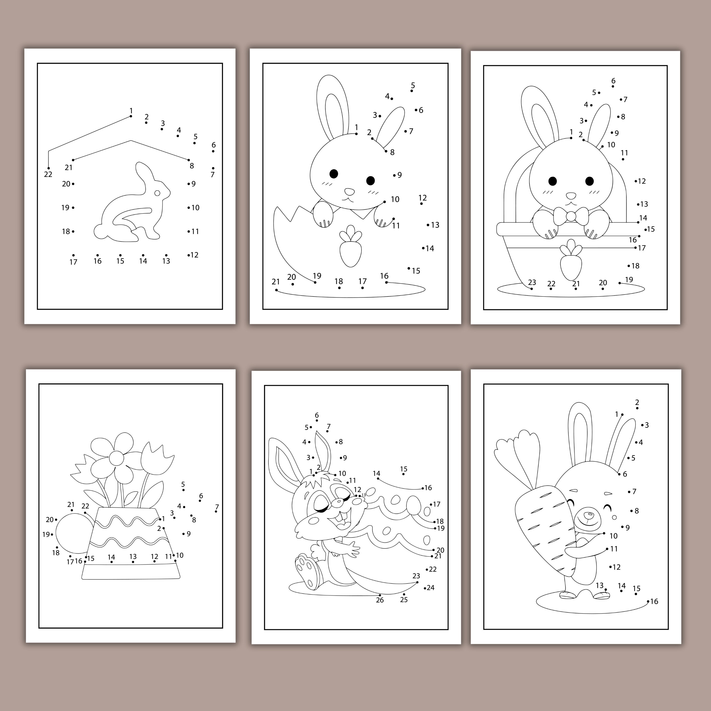 30 Easter Connect the Dots Activities, Happy Easter, Kids Activity ...