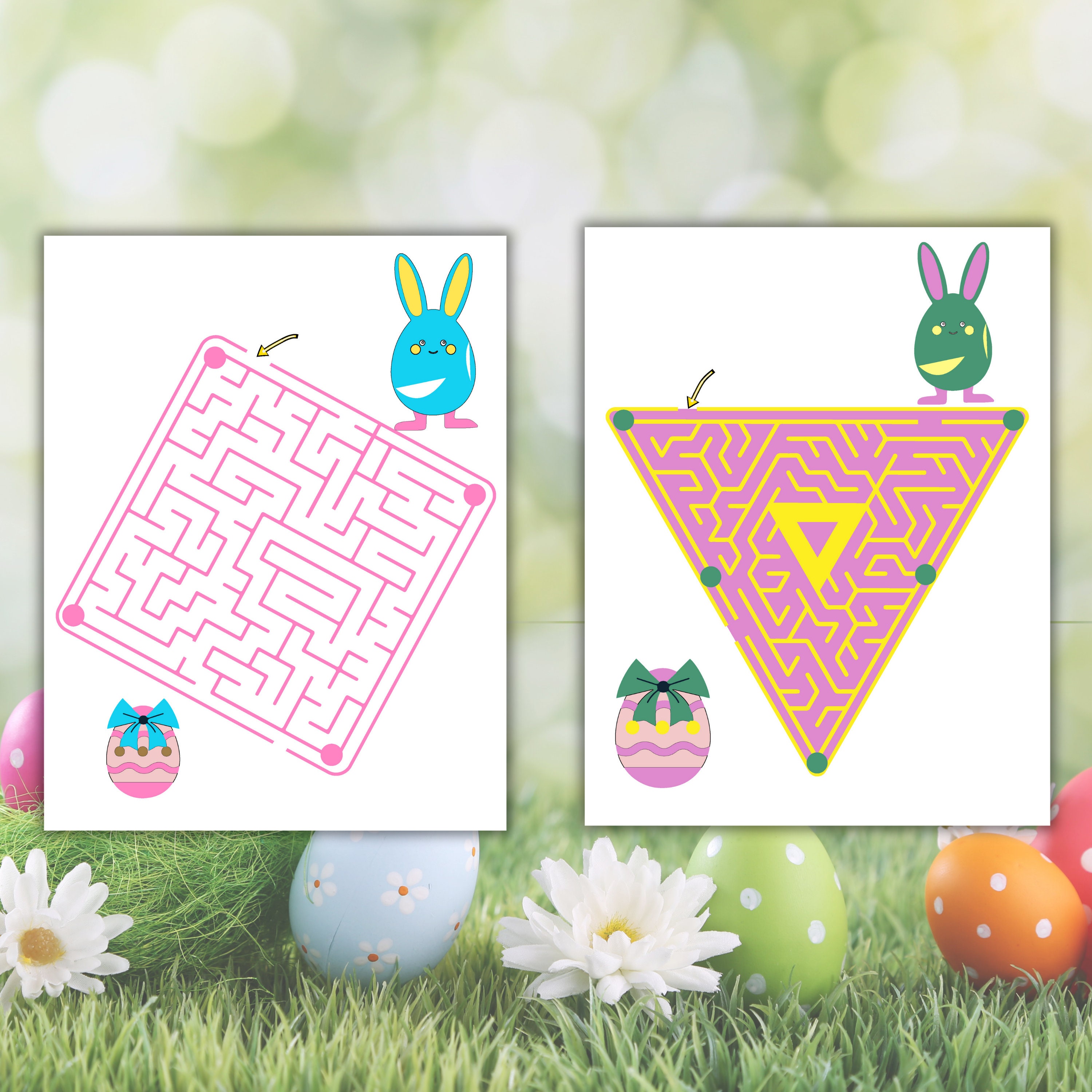 10 Easter Mazes, Easter Printable, Kids Activity, Children's Activity ...