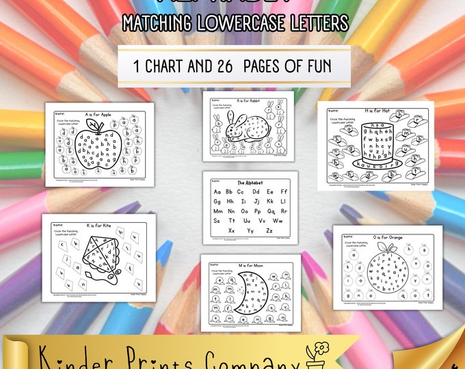 26 Coloring Pages - Alphabet - ABC Coloring - Preschool Kindergarten ...