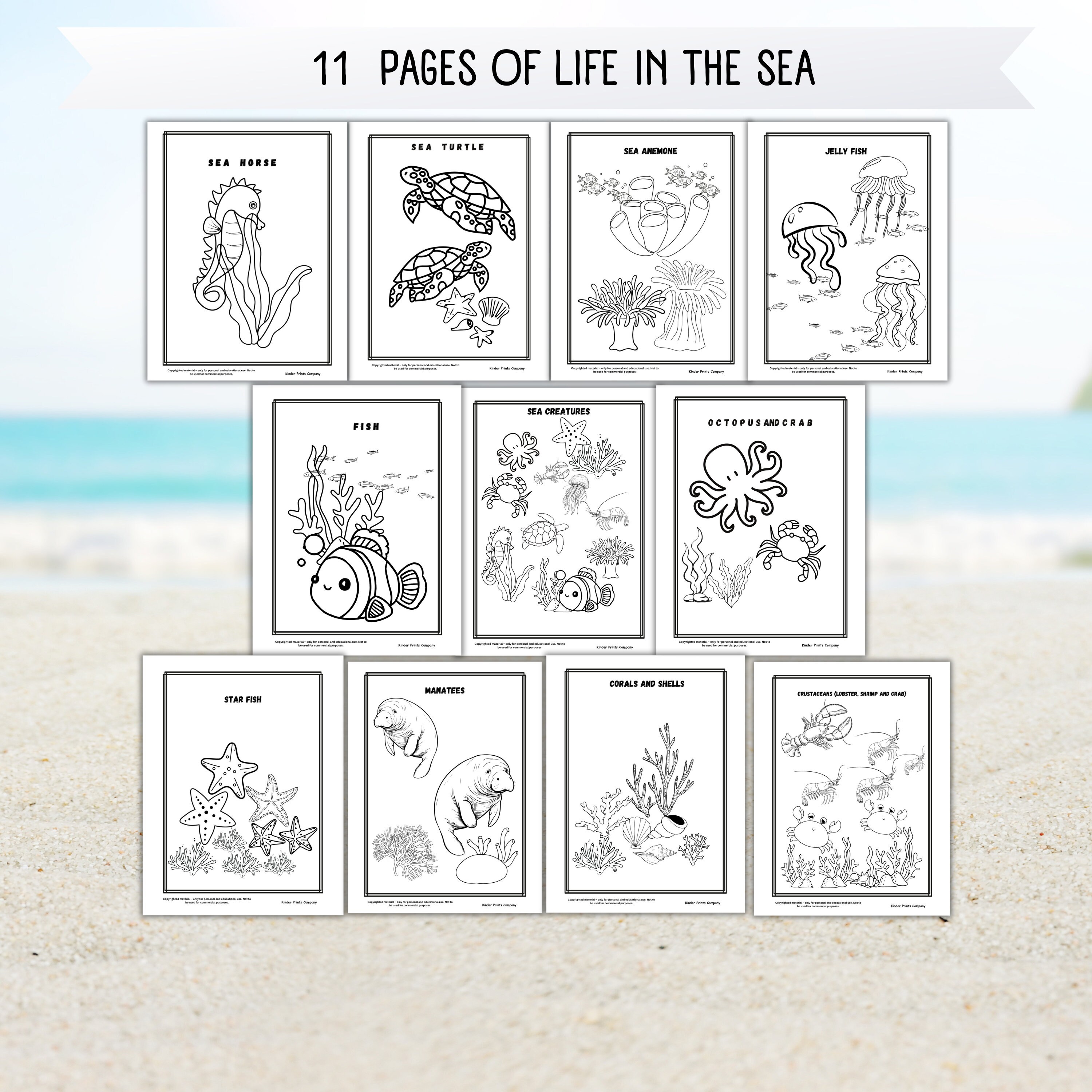 44 Coloring Pages of Animals Sea Animals, Jungle Animals, Woodland ...