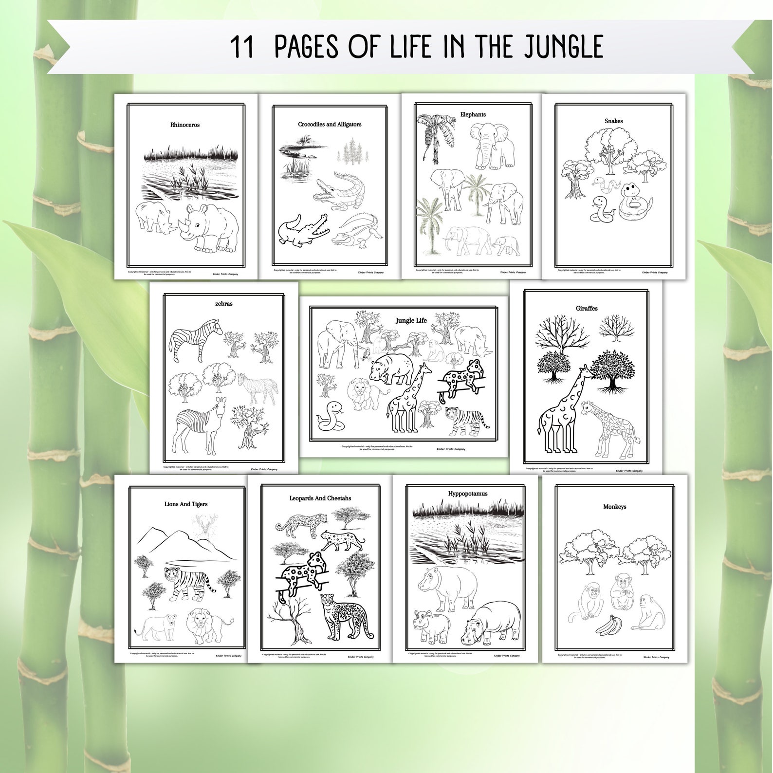 44 Coloring Pages of Animals - Sea Animals, Jungle Animals, Woodland ...