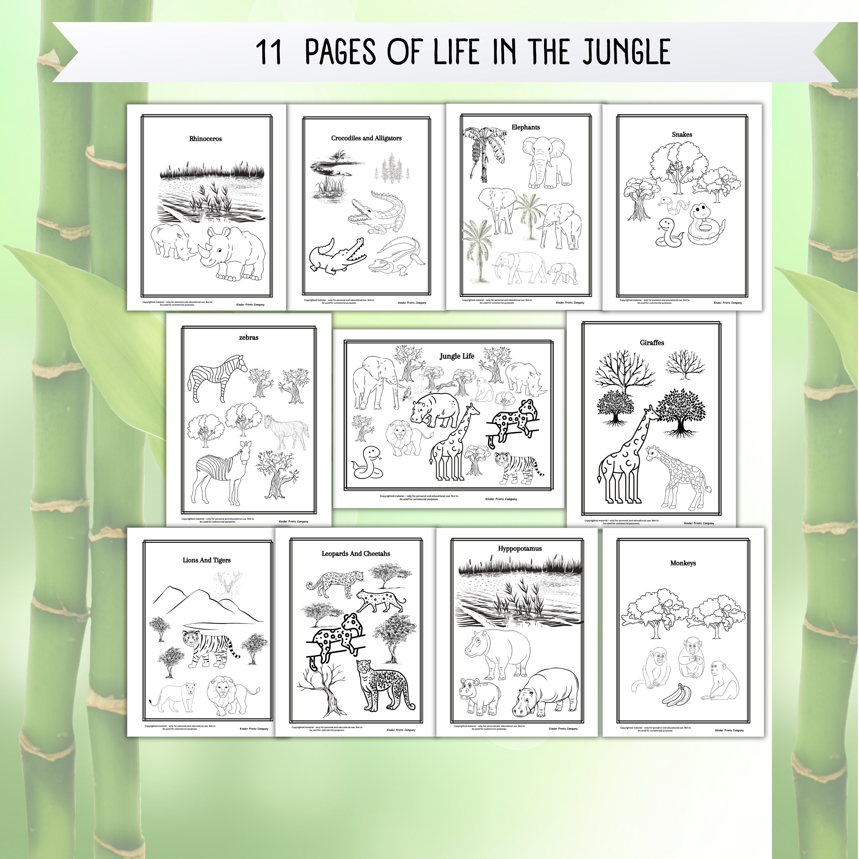 44 Coloring Pages of Animals - Sea Animals, Jungle Animals, Woodland ...