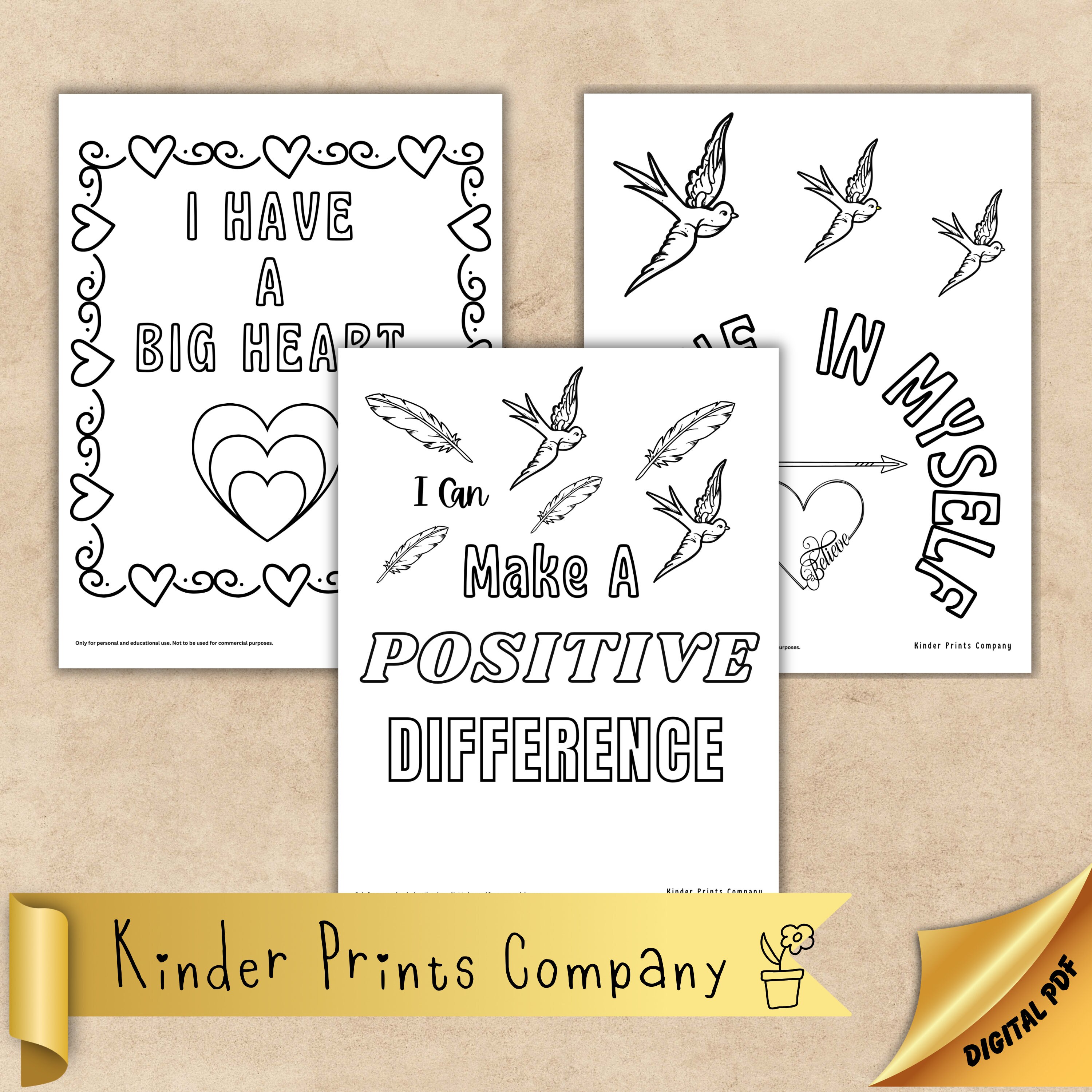 Coloring Pages With Inspirational Quotes - Set of 10 Color-your-own and ...