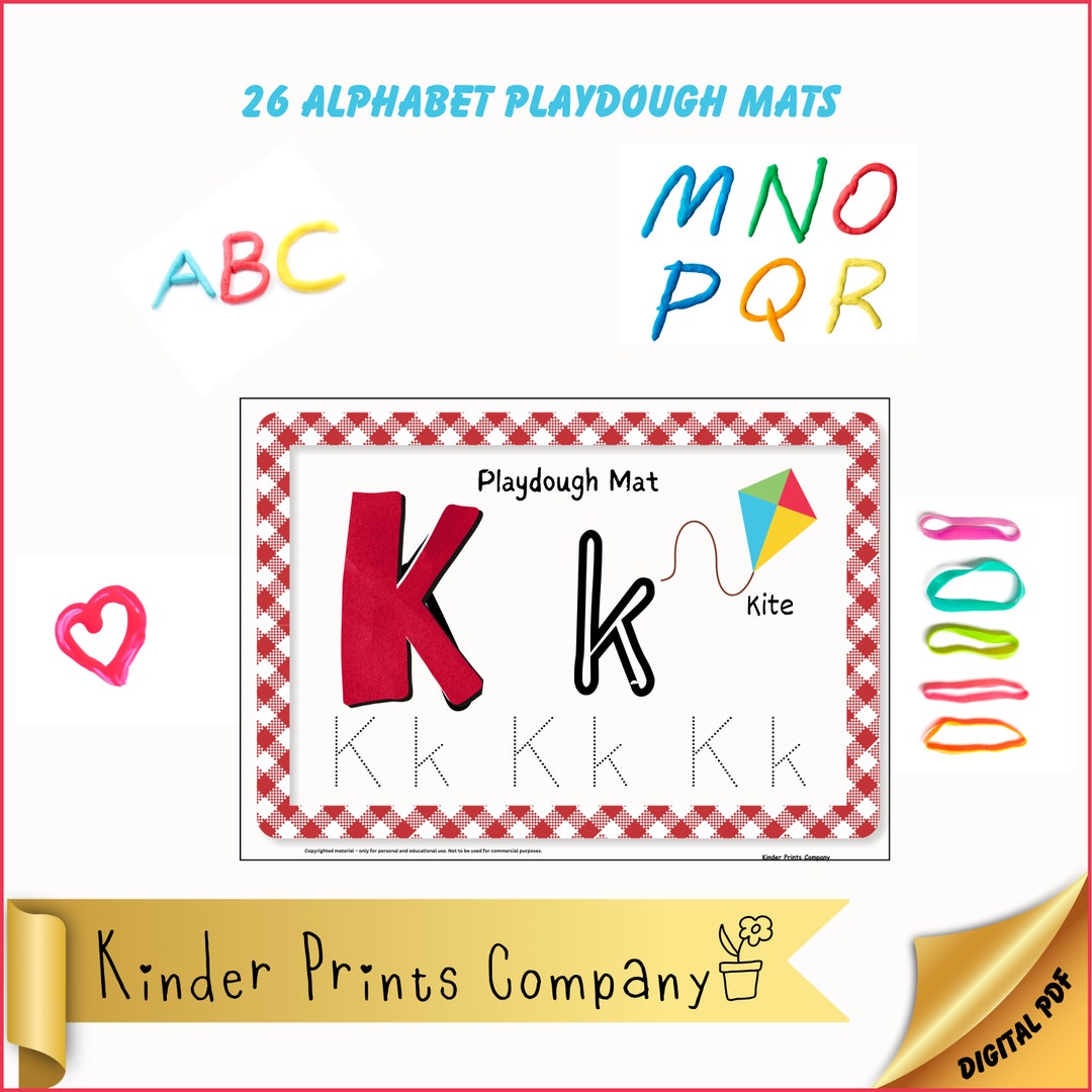 26 Interactive Playdough Alphabet Mats for Preschool & Kindergarten ...