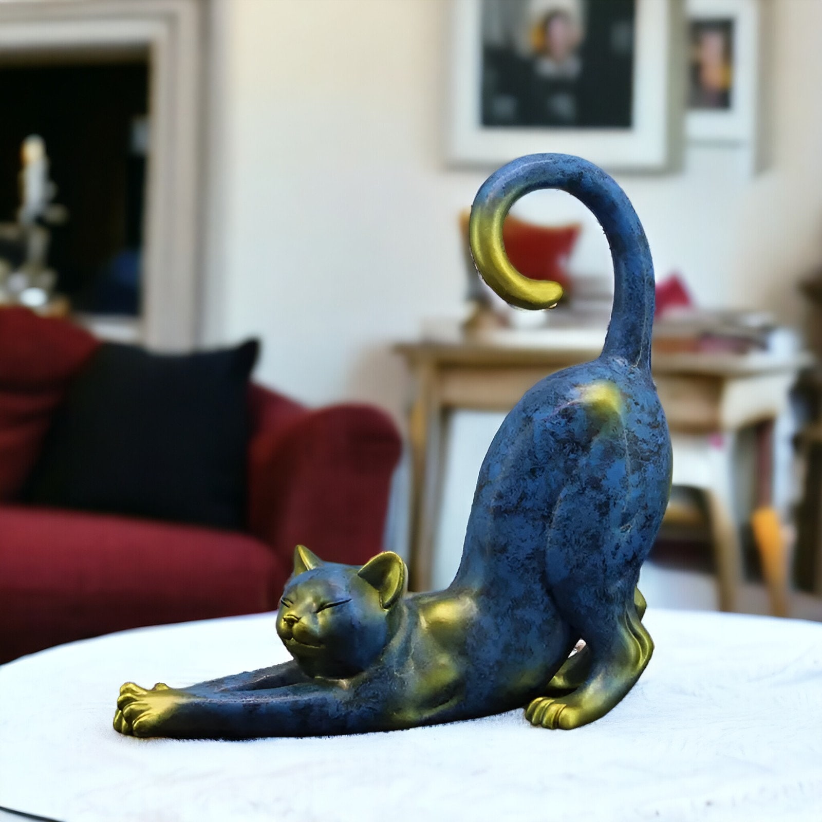 Cat Statue Cat Figurine Cat Sculpture Animal Figurine Abstract Cat ...