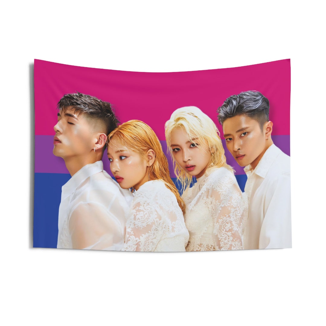 KARD Group Photo Bisexual Flag Banner, KARD Members Kpop Flag, Kard ...