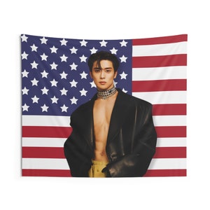 Nct Jaehyun Abs Flag Banner, Nct Jaehyun Kpop American Flag Tapestry ...