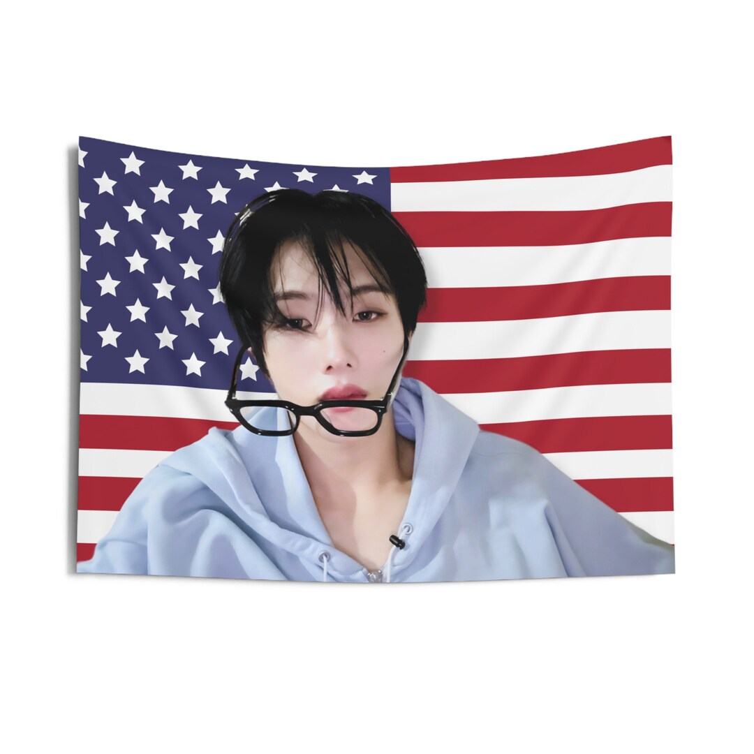 NCT Jisung Weibo America Flag, NCT Dream Jisung Kpop Flag, NCT Jisung ...
