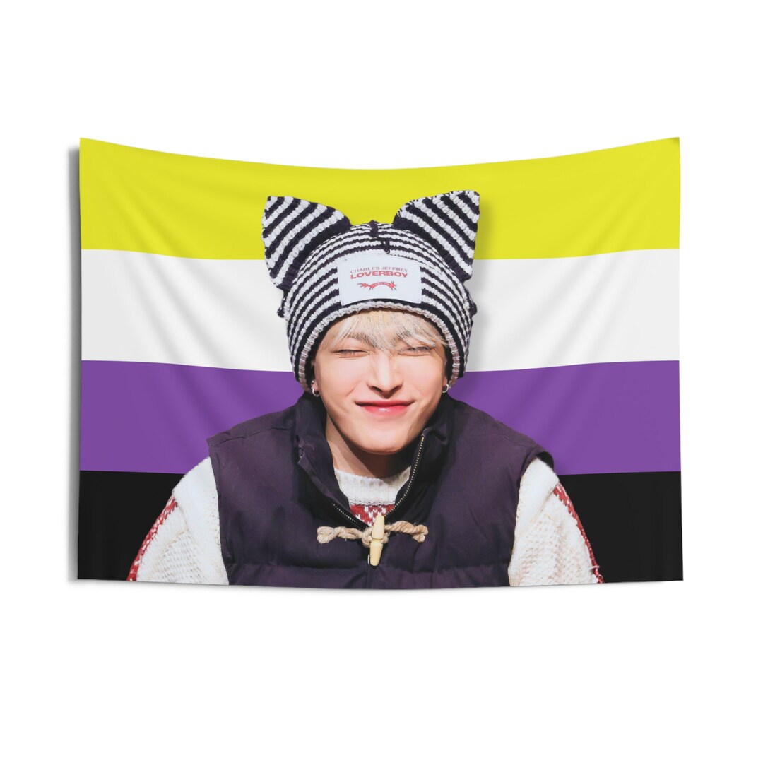 Ateez Hongjoong Fanmeet Nonbinary Flag, Ateez Hongjoong Kpop American ...