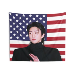 SEVENTEEN Minghao The8 America Flag, SVT Minghao Kpop Flag, Seventeen ...