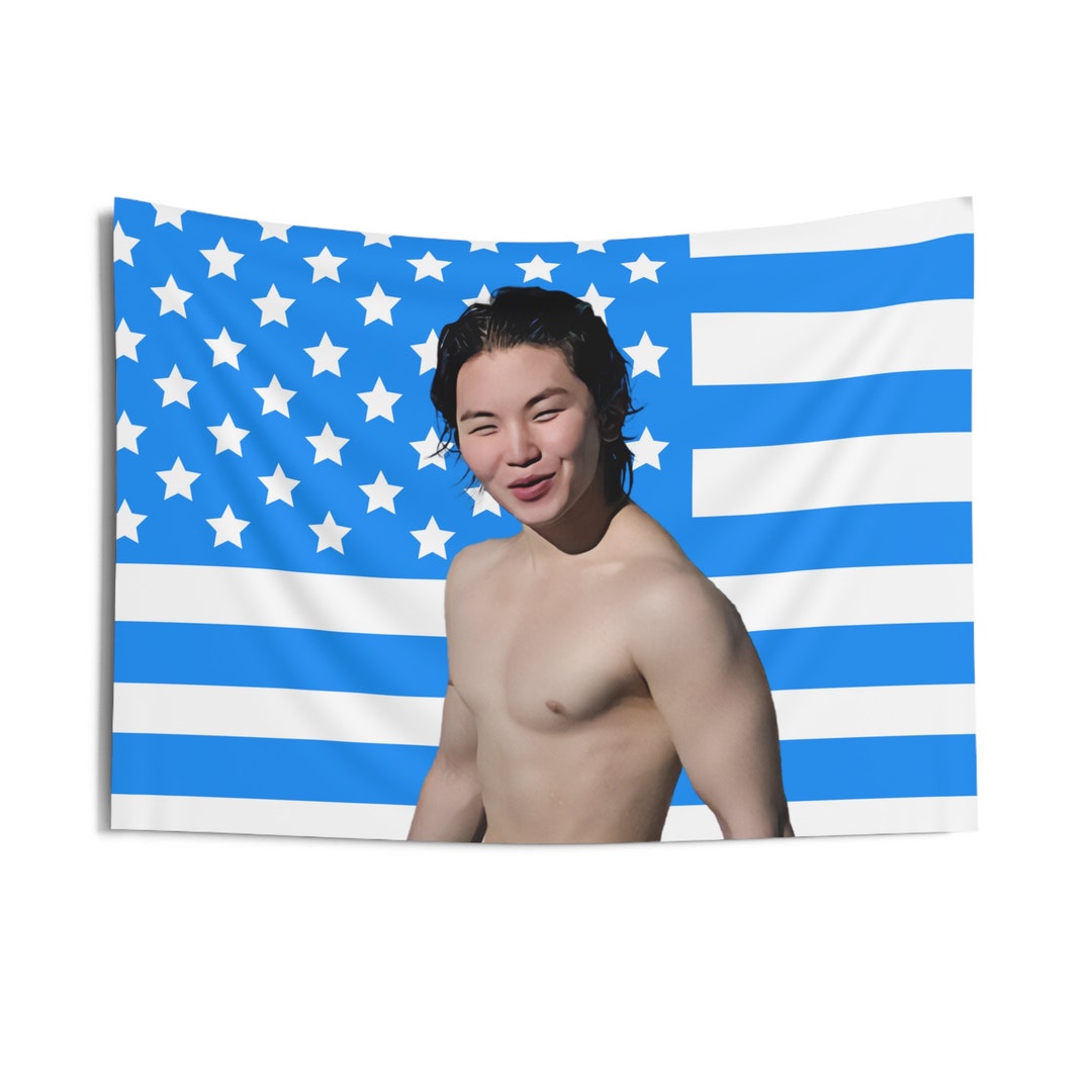 SVT Woozi Pool Shirtless Photo Flag Banner, Seventeen Woozi Kpop Flag ...