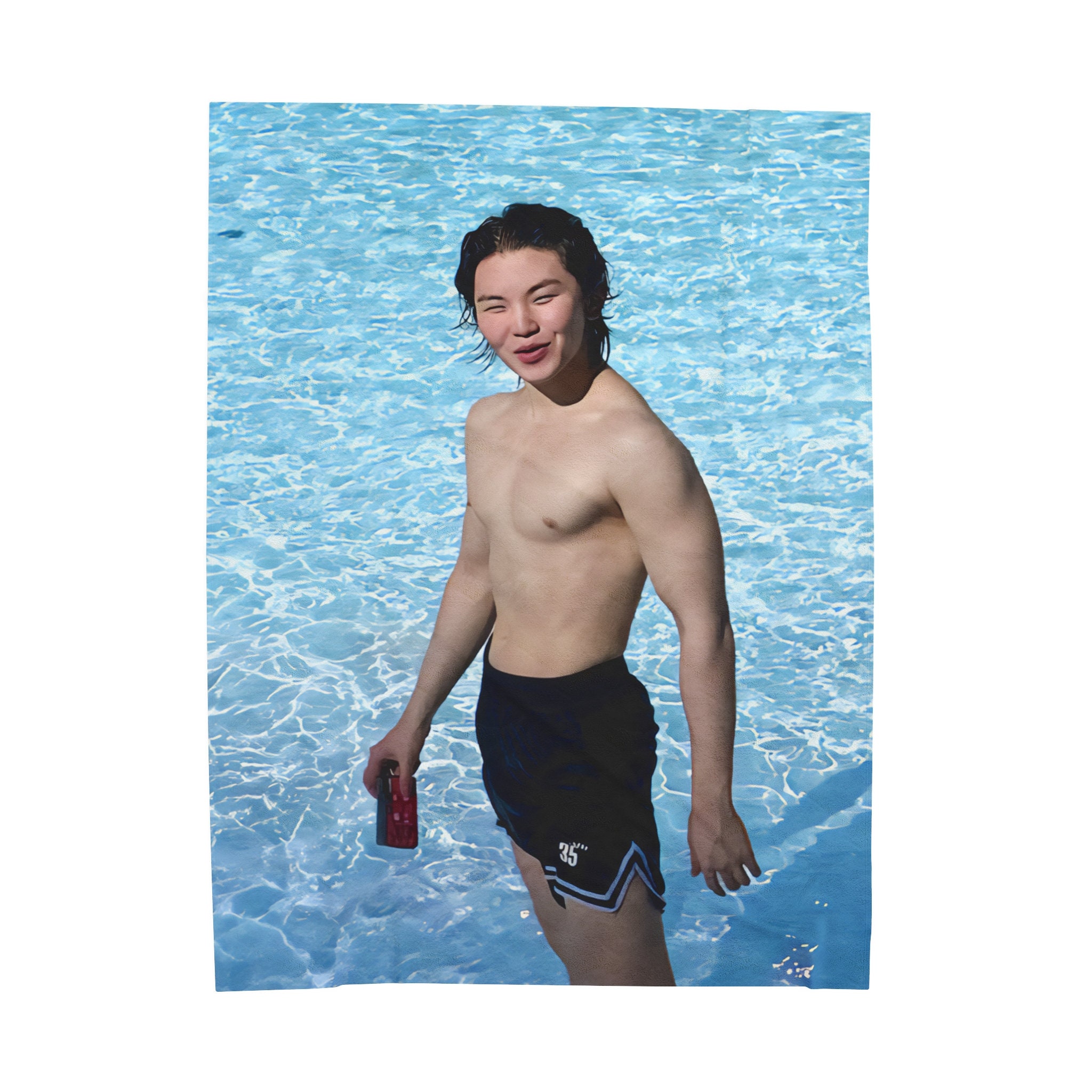 SVT Woozi Pool Shirtless Instagram Photo Blanket Seventeen - Etsy Canada