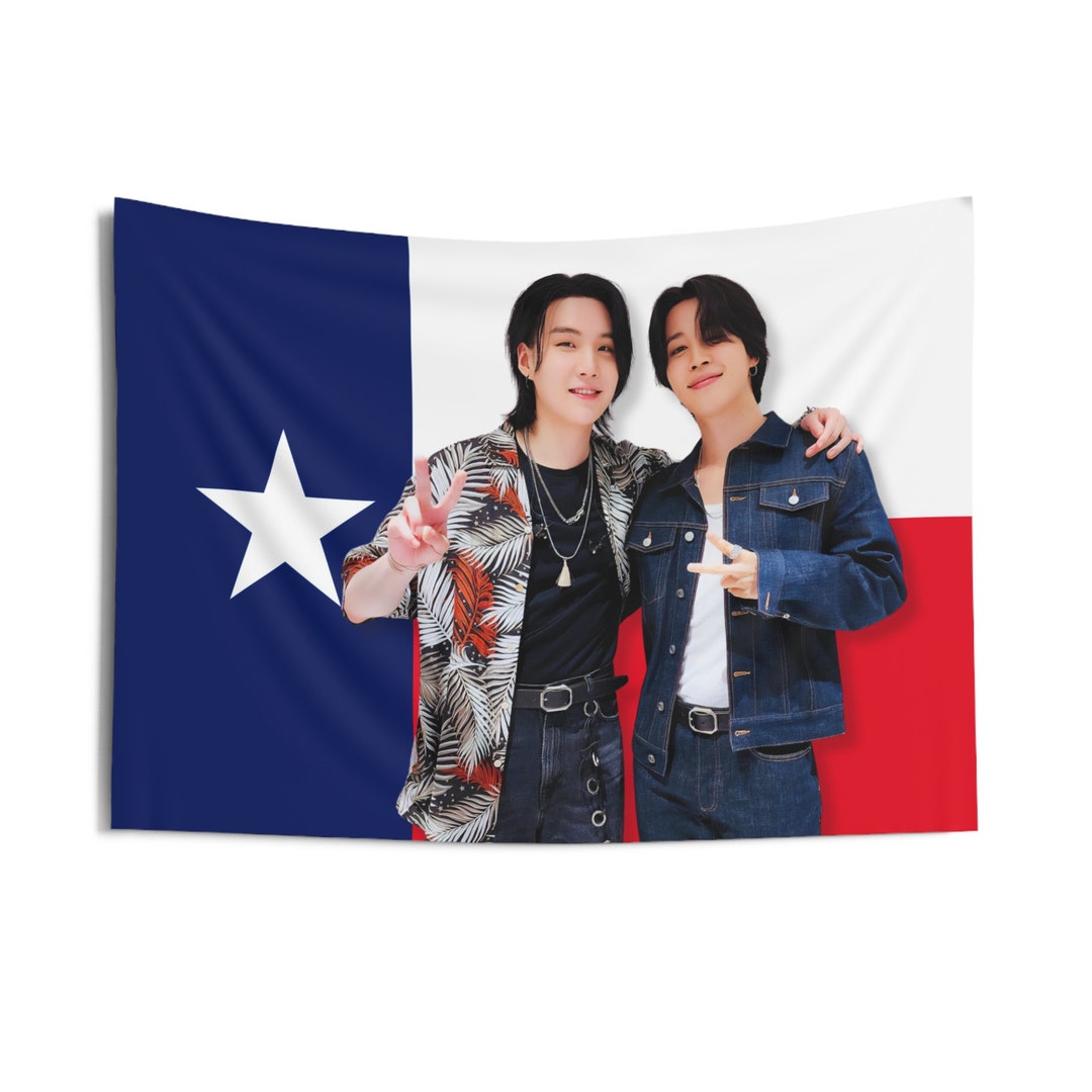Bts Suga Jimin Texas Flag Banner, Yoonmin Bts Tony Montana Kpop Flag ...