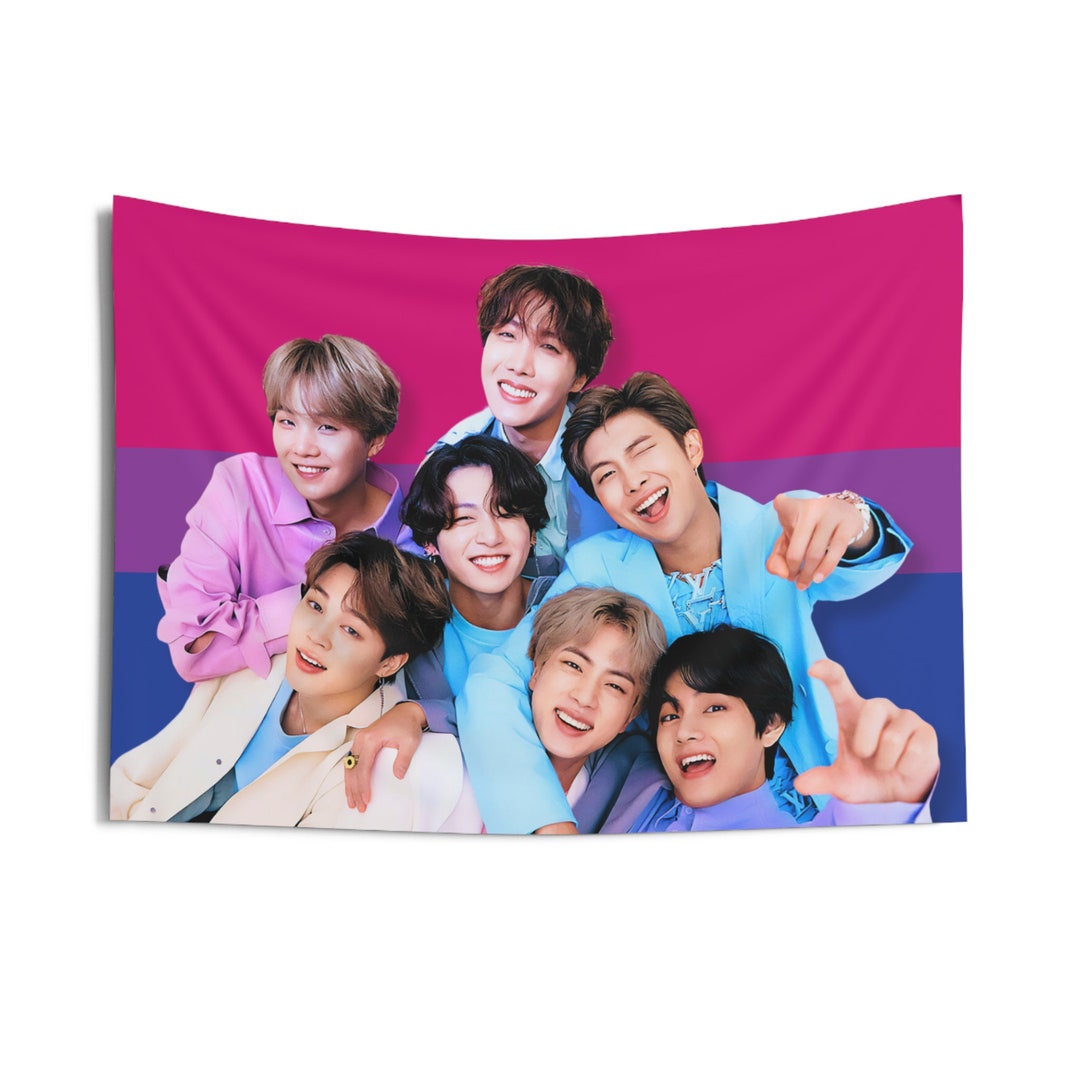 BTS Members Bisexual Flag Banner, Festa Bts Kpop Flag, 2025 Bts Songs ...