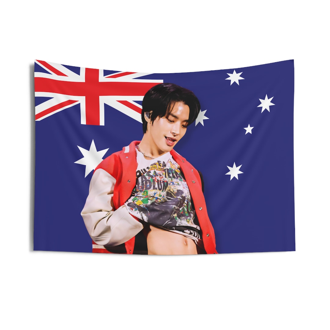 ENHYPEN Jake Australia Flag Banner, Enhypen Jake Abs Kpop Flag Tapestry ...