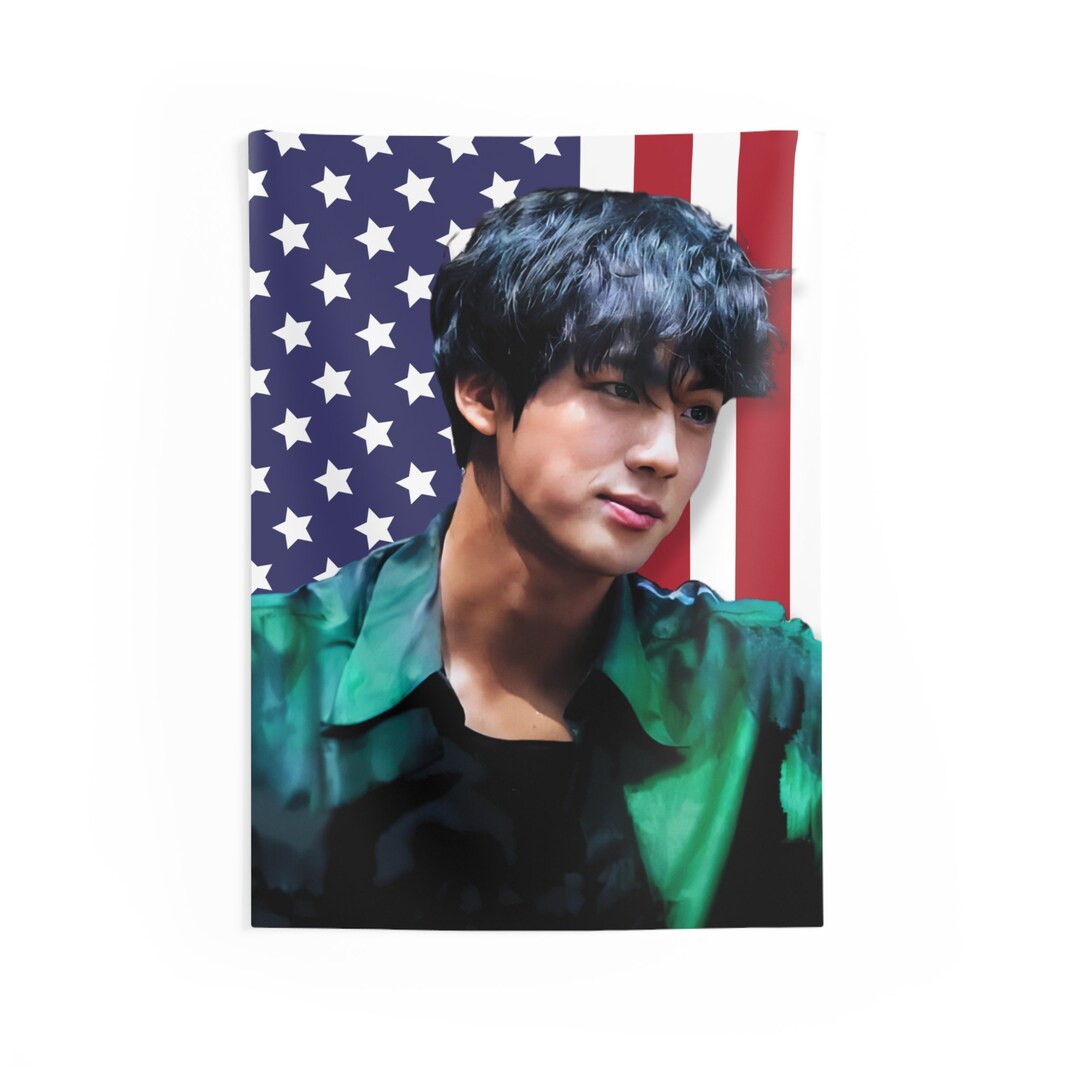 BTS Jin Daddy America Flag Banner, BTS Jin Fake Love Kpop Flag, Bts ...