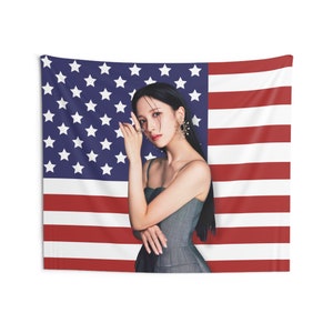 TWICE Mina Photoshoot Flag Banner, TWICE Mina Kpop American Flag ...