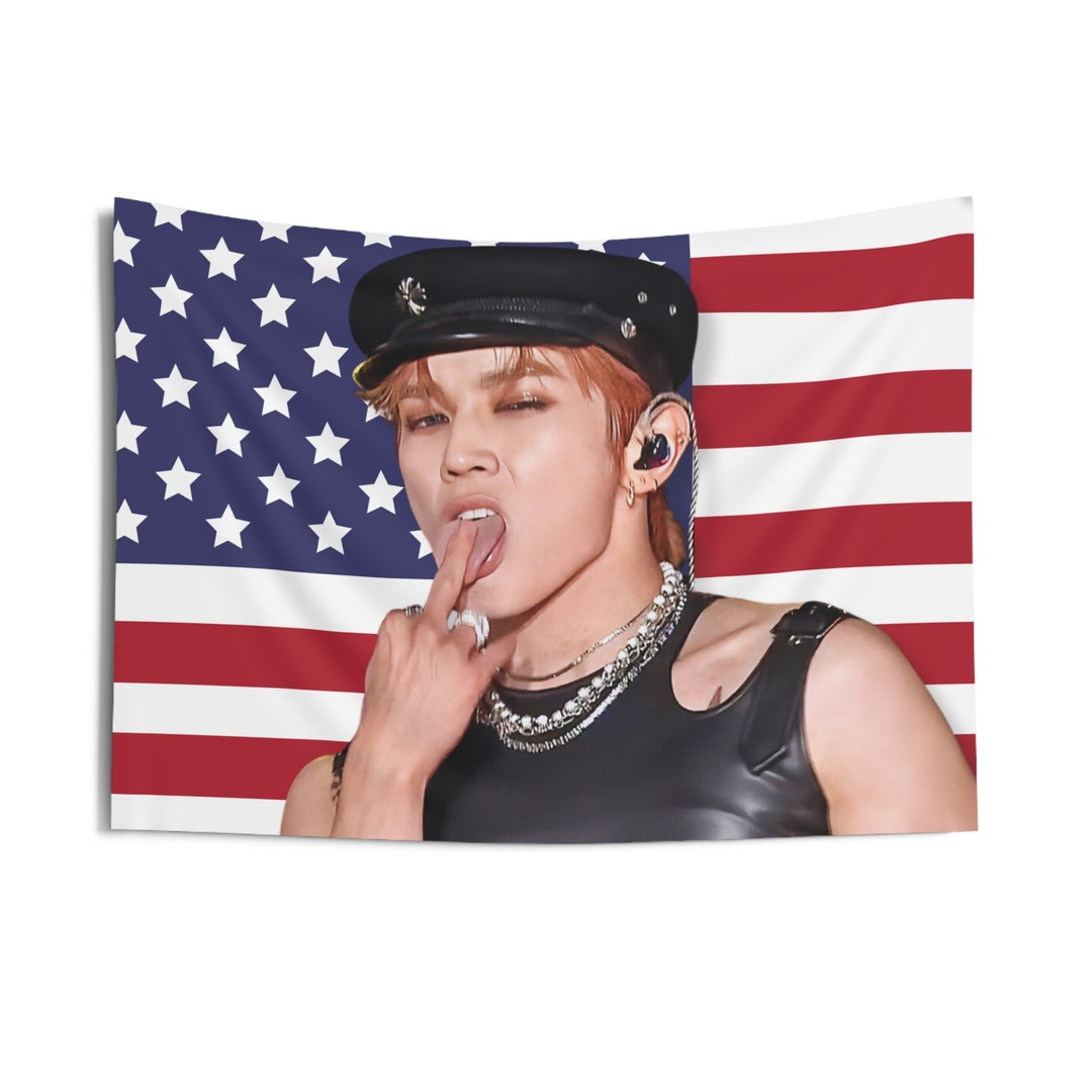 NCT Taeyong American Flag Banner, NCT 127 Taeyong Kpop Flag Tapestry ...