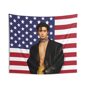 Nct Jaehyun Abs Flag Banner, Nct Jaehyun Kpop American Flag Tapestry ...