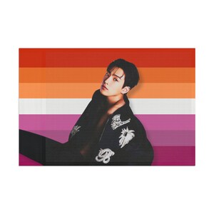 Ateez Hongjoong Magazine FULL SIZE Lesbian Flag, Ateez Members Kpop ...