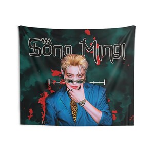 ATEEZ Mingi Anime Cosplay Flag Banner, Mingi Kpop Flag, ATEEZ Tour 2024 ...
