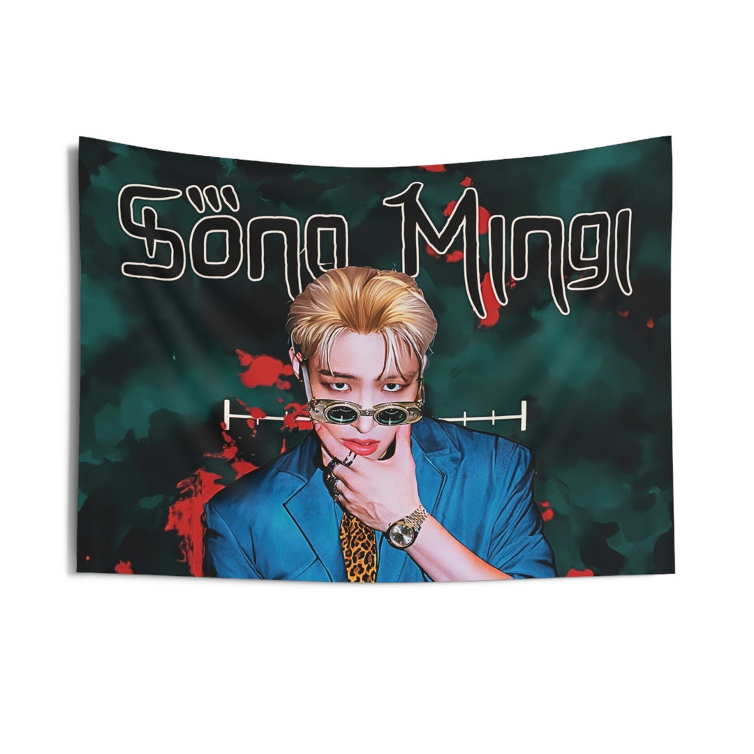 ATEEZ Mingi Anime Cosplay Flag Banner, Mingi Kpop Flag, ATEEZ Tour 2024 ...