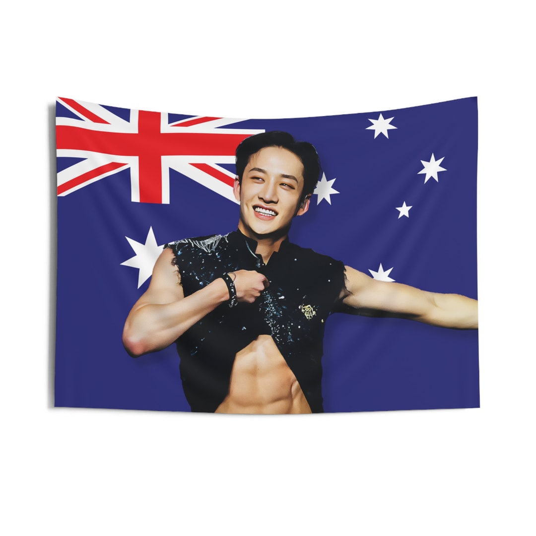 SKZ Bang Chan Abs Flag Banner, Stray Kids Bang Chan Kpop Flag Tapestry ...