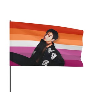 Ateez Hongjoong Magazine FULL SIZE Lesbian Flag, Ateez Members Kpop ...