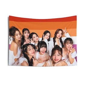 Twice Members Lesbian Flag Banner, Twice Tour 2024 Kpop Flag, Twice ...