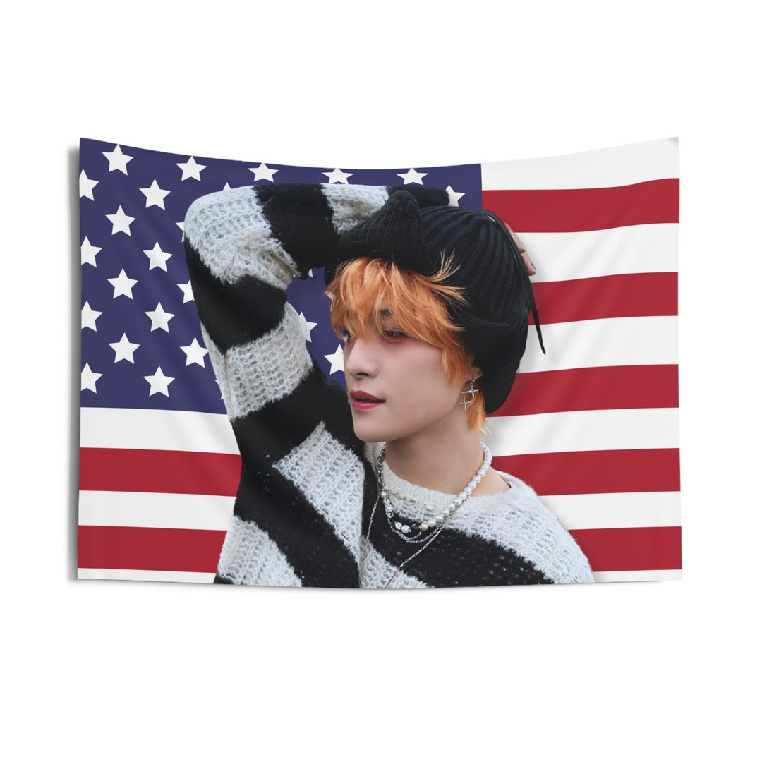 Nct Yangyang Flag Banner, Nct Yangyang Wayv Kpop American Flag Tapestry ...