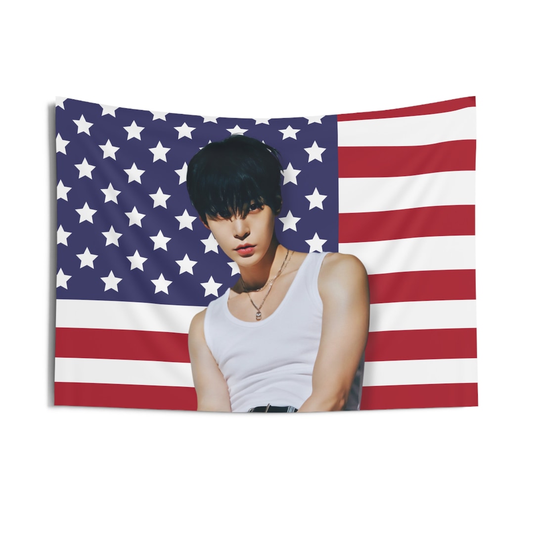 NCT Doyoung Flag Banner, Nct Doyoung Kpop American Flag Tapestry, Nct ...