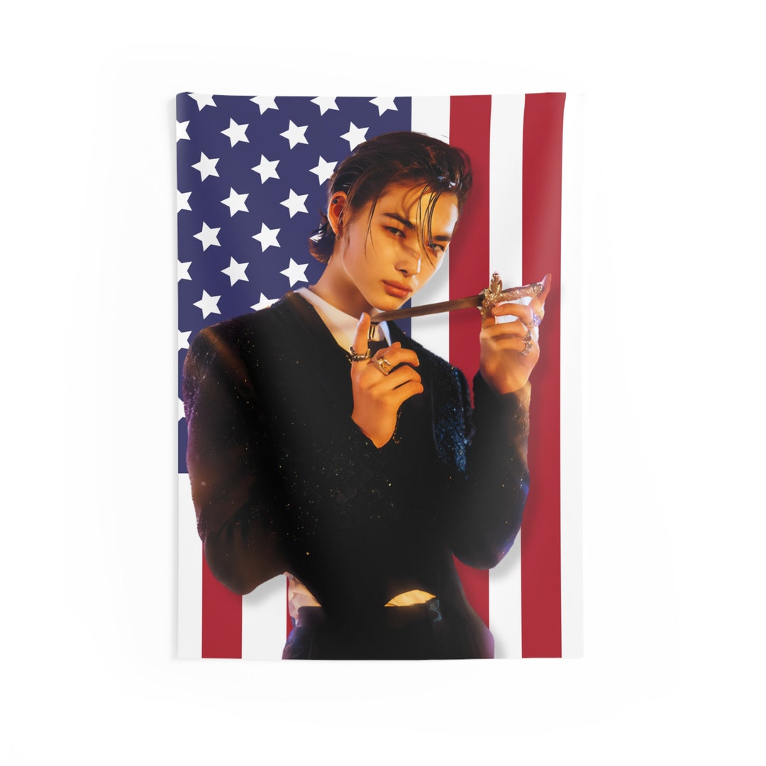 ENHYPEN Niki America Flag Banner, Enhypen Members Kpop Orange Blood ...