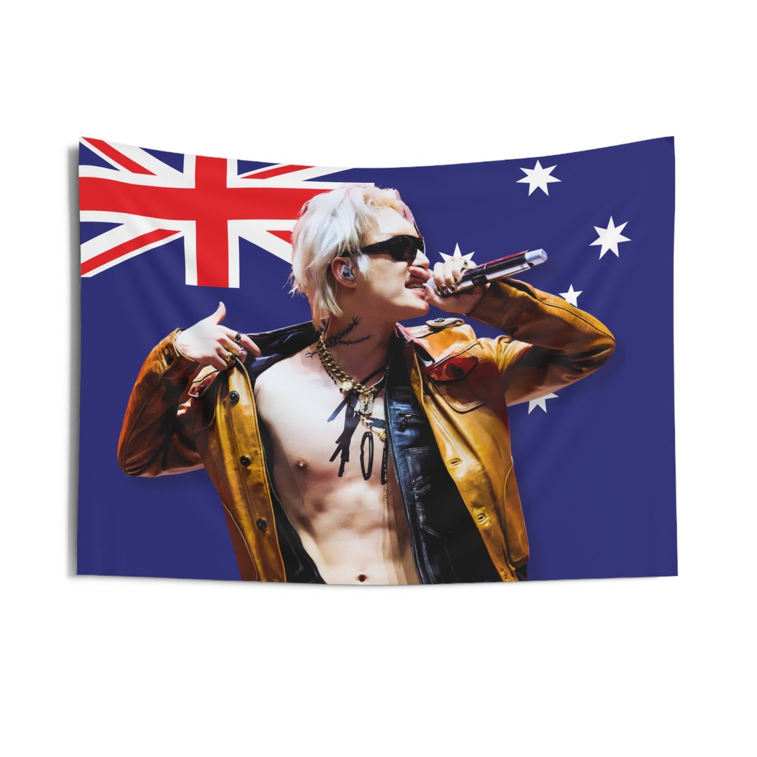 Ateez Mingi Coachella Australia Flag Banner, Ateez Members Kpop Flag ...