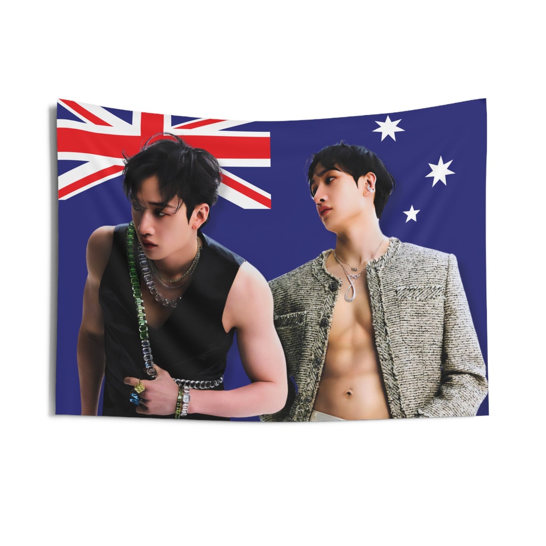 Stray Kids Bang Chan Australia Flag, Skz Chan Abs Kpop Flag, Stray Kids ...