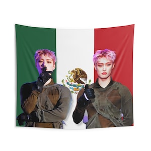 ATEEZ Mingi Mexico Flag Banner, ATEEZ Tour 2024 Kpop Flag, Ateez ...