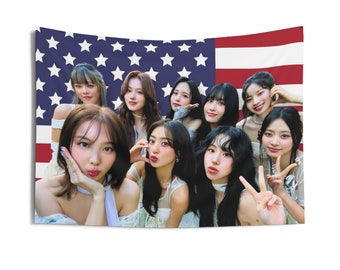 TWICE Nayeon Pink America Flag Banner, TWICE Tour 2024 Kpop Flag, Twice ...