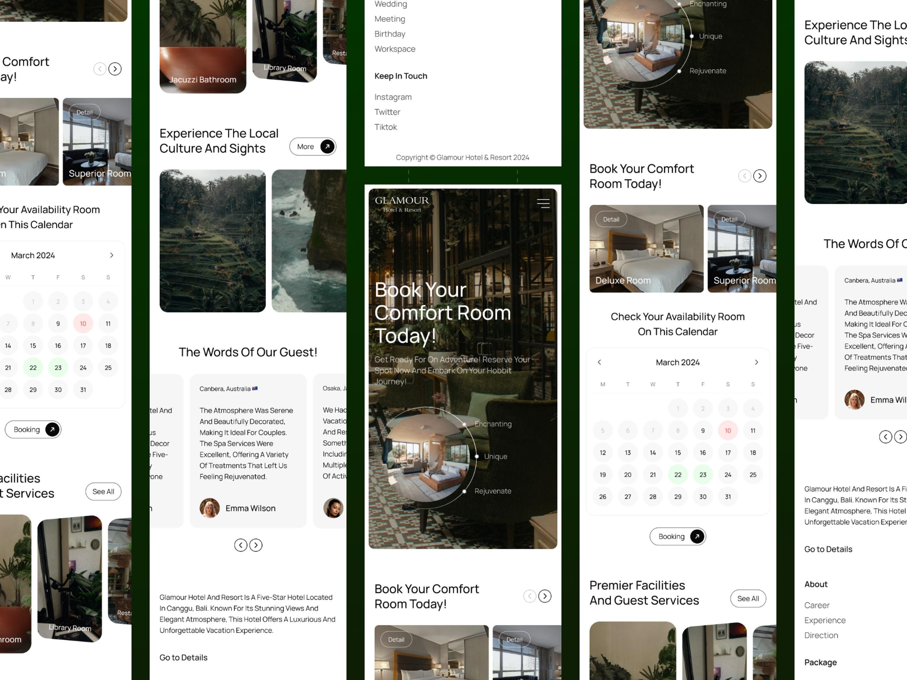 Hotel Booking Figma Template, Landing Page for Company Business ...