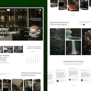 Hotel Booking Figma Template, Landing Page for Company Business ...