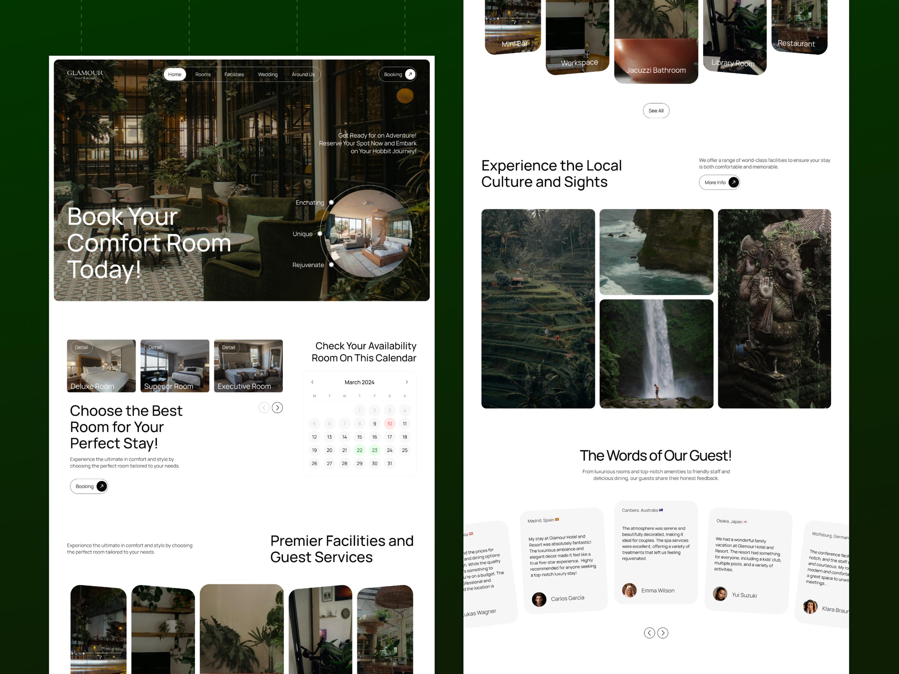 Hotel Booking Figma Template, Landing Page for Company Business ...