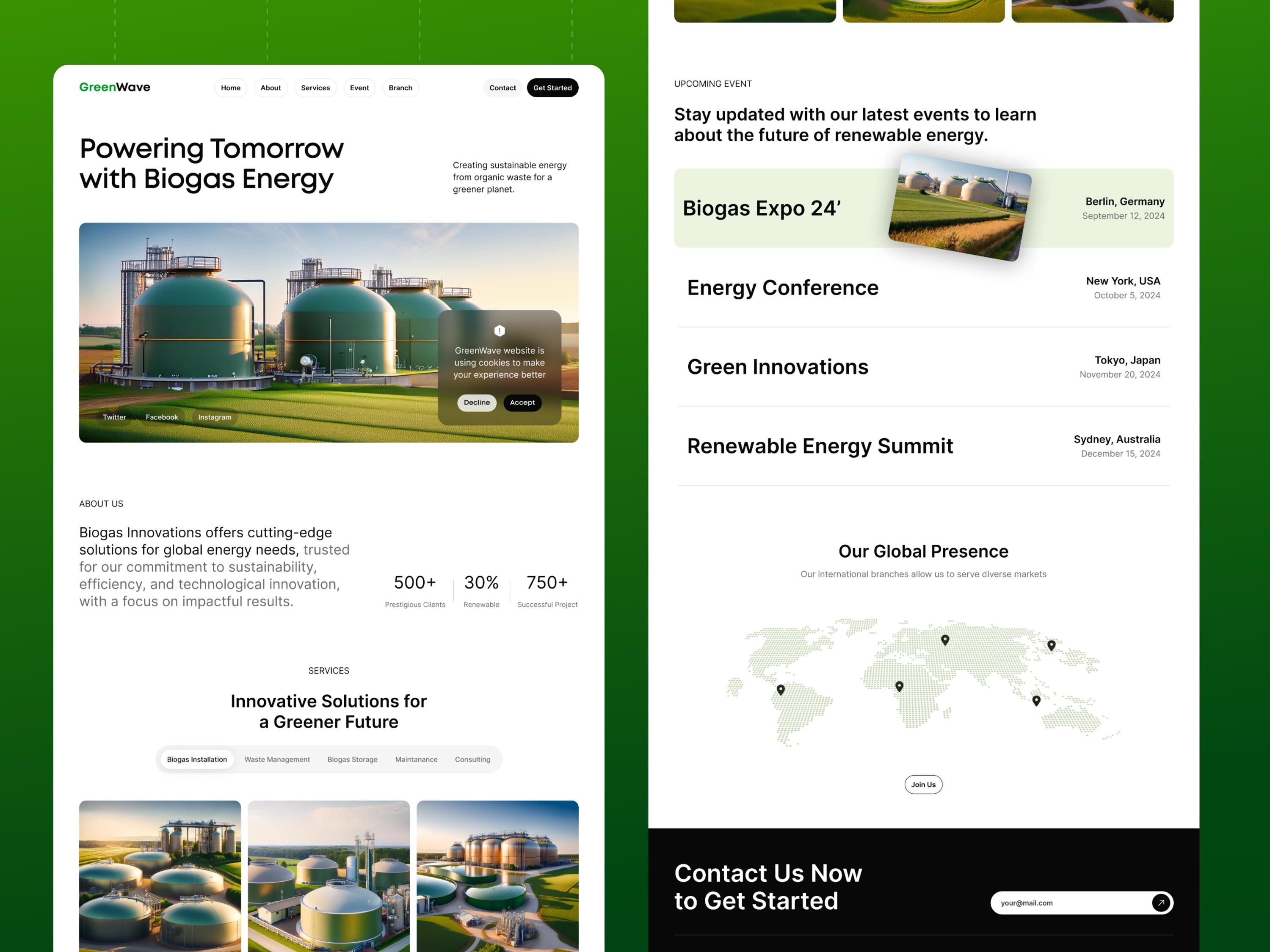 Renewable Energy Website, Landing Page Figma, Responsive Website ...