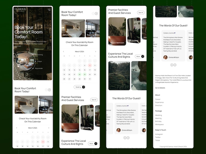 Hotel Booking Figma Template, Landing Page for Company Business ...