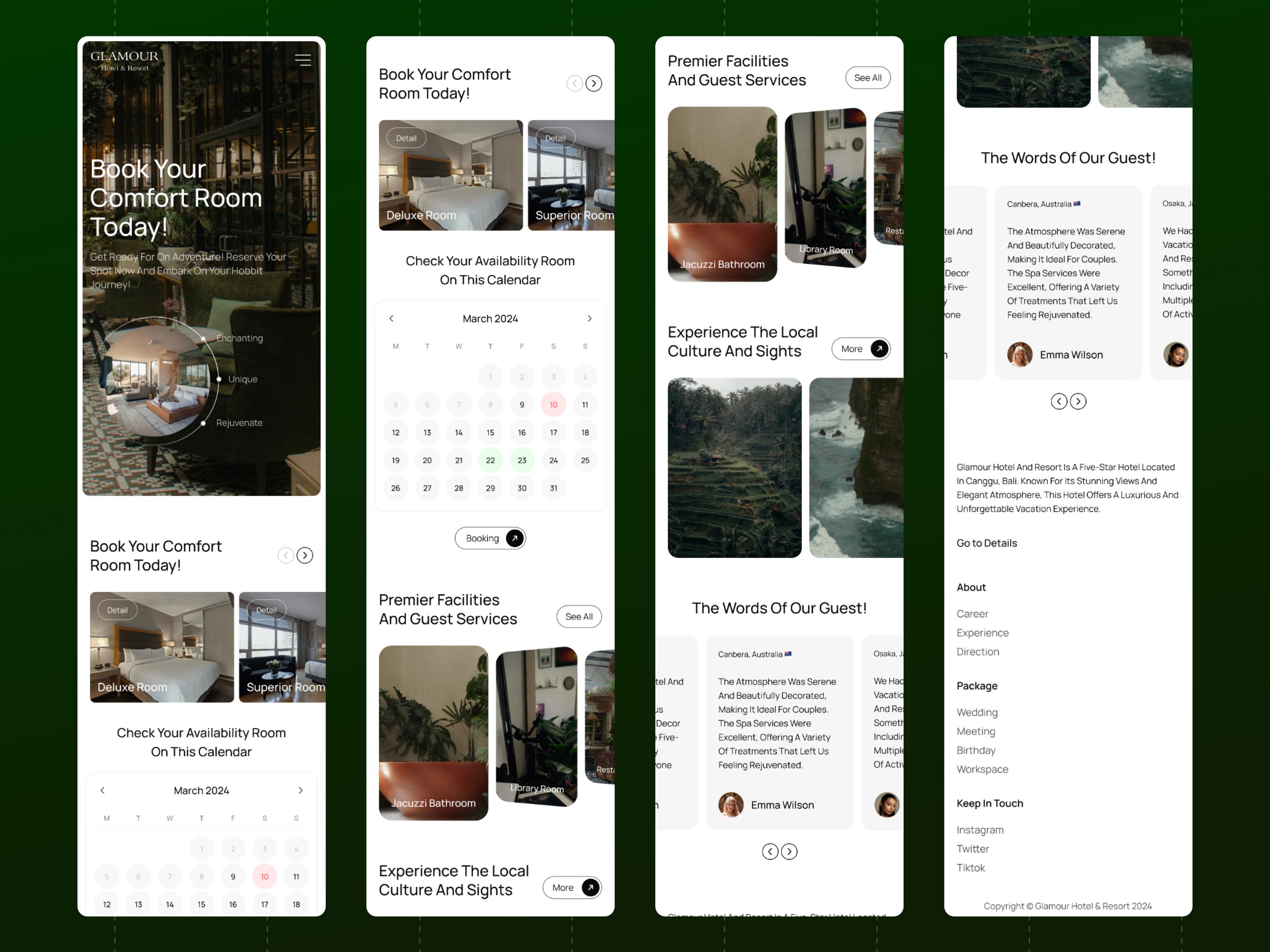 Hotel Booking Figma Template, Landing Page for Company Business ...
